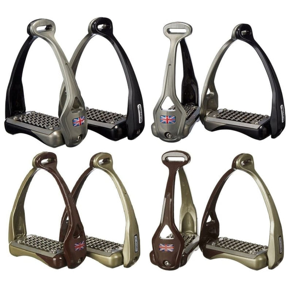 Acavallo Opera Titanium Balance Flex Logo Stirrup Irons Stirrups - Cork ...