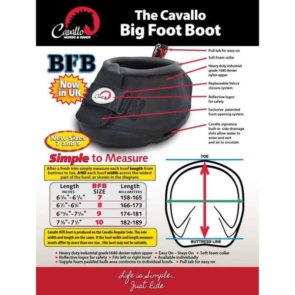 Cavallo Big Foot Boot BFB Flexible All Terrain Tough Durable Hoof Boots ...