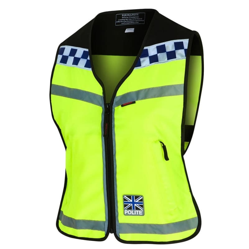 Equisafety Polite Hi-Vis Reflective Waistcoat Please Slow Down - Cork ...