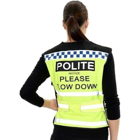 Equisafety Polite Hi-Vis Reflective Waistcoat Please Slow Down - Cork ...
