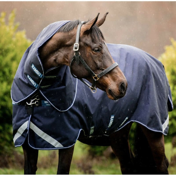 Horseware Rambo Duo Force Turnout Rug + Hood 100g Outer, 100g Liner ...
