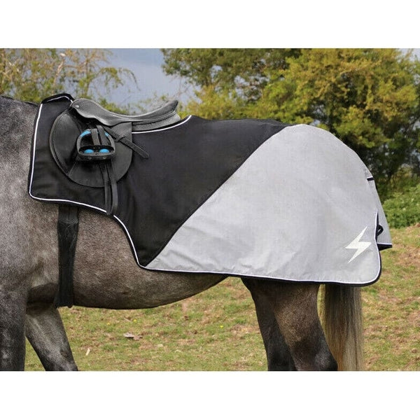 Hy Equestrian Silva Flash Waterproof Exercise Sheet Black/Reflective ...