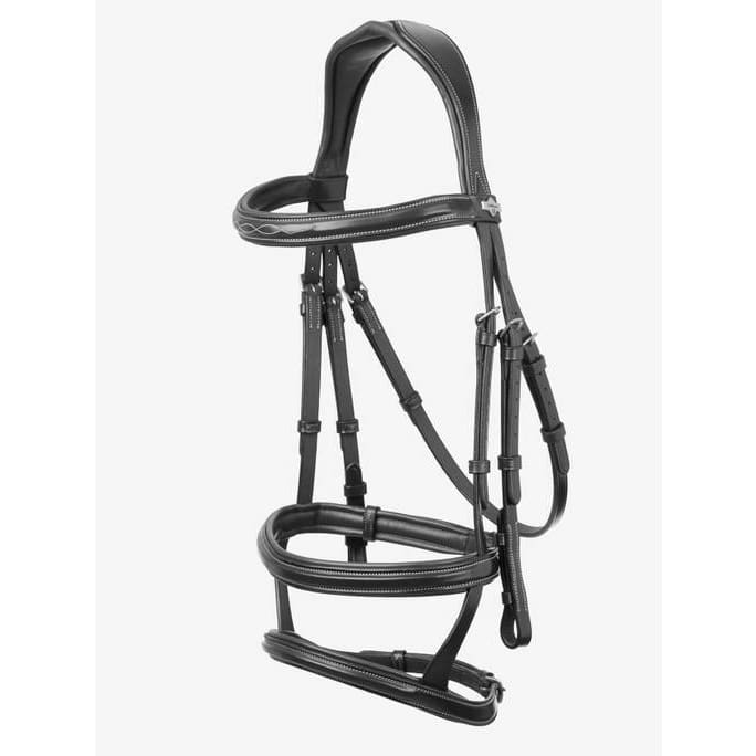 LeMieux Kudos Double Noseband Bridle Anatomic Padded Monocrown Black ...