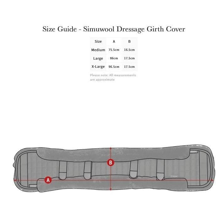 LeMieux Simuwool Dressage Girth Cover Shaped Soft Fluffy Fur Comfort ...