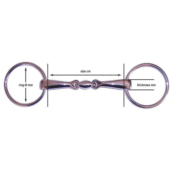 Lorina Flexi Peanut Jointed Continental 2 Ring Dutch Gag Bit - Cork ...