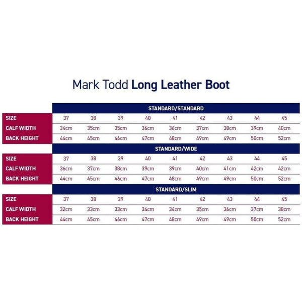 Mark Todd Long Leather Field Boot Riding Black Standard/Short/Wide/Slim ...